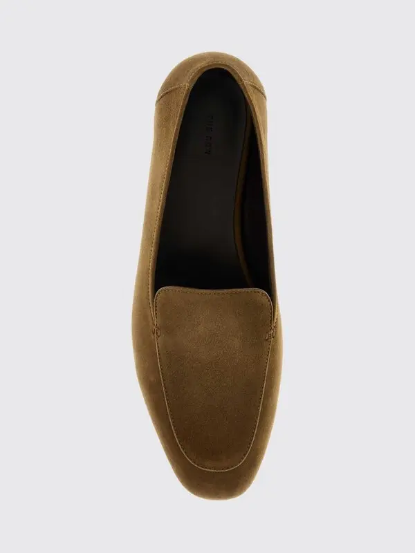THE ROW Adam Suede Loafers With Apron Toe And Low Heel