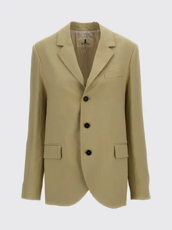 Barena Venezia Single-breasted Linen Blend Blazer With Three-button Closure And Lapels