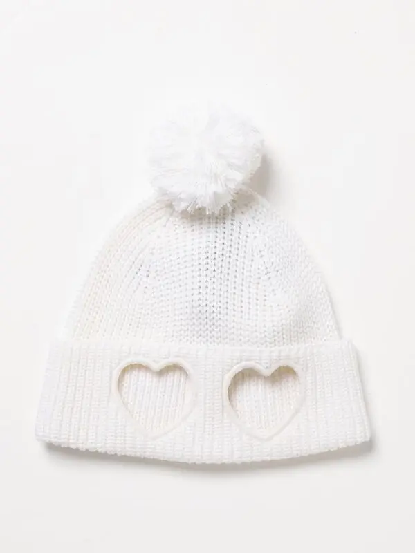 Vivetta Beanie With Pom Pom Detail - White