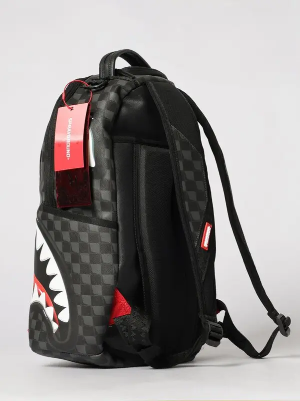 SPRAYGROUND Backpack In Checkered Saffiano Coated Cotton With Logo