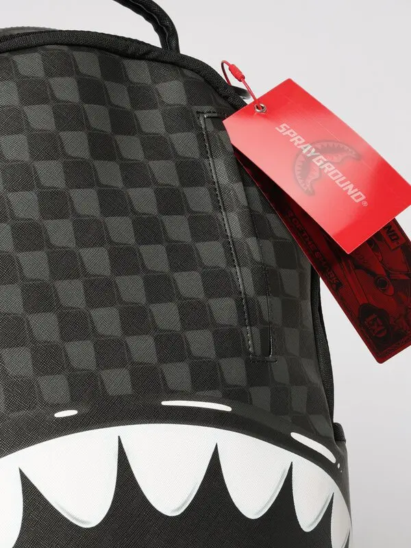 SPRAYGROUND Backpack In Checkered Saffiano Coated Cotton With Logo