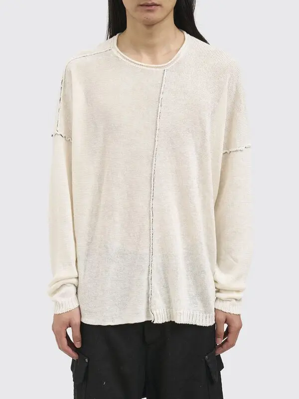 Isabel Benenato Linen Pullover - White