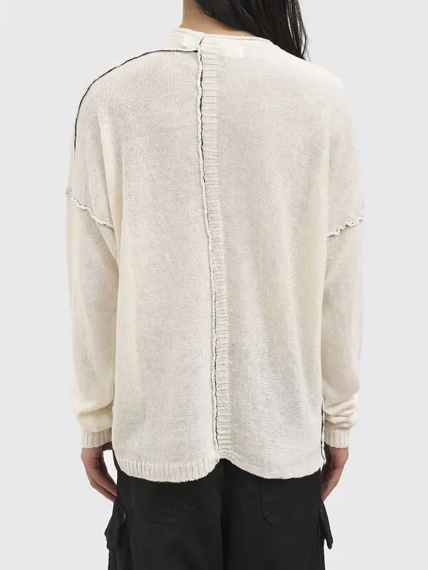 Isabel Benenato Linen Pullover - White