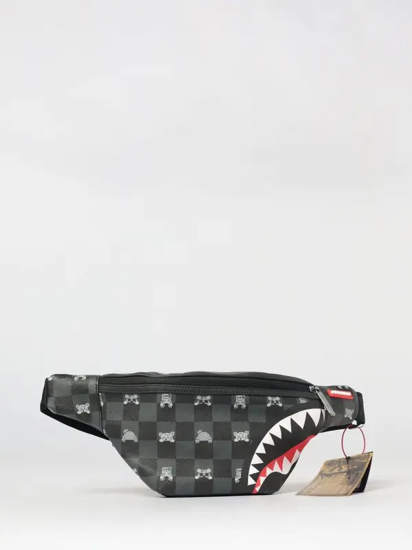 SPRAYGROUND Checkered Saffiano Coated Cotton Belt Bag With Shark Crew Logo