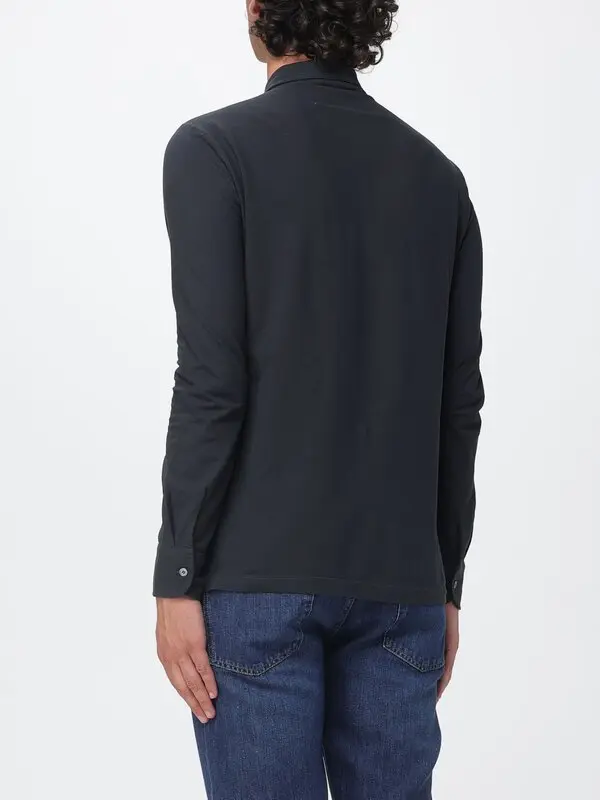 ZANONE Knit Polo Shirt - Grey