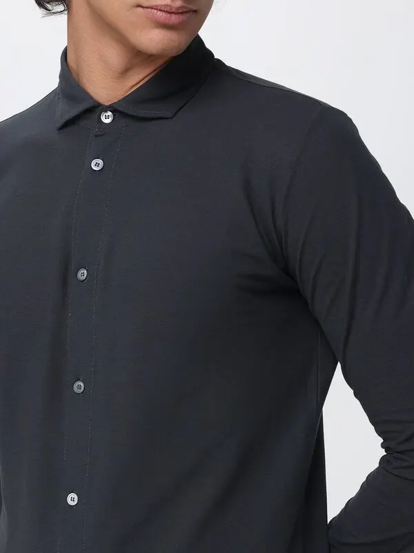 ZANONE Knit Polo Shirt - Grey