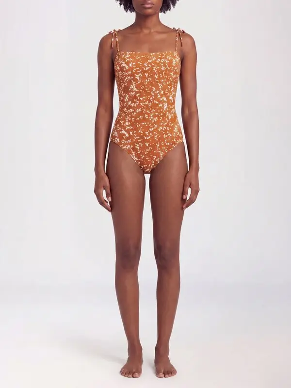 Kiton Printed Nylon One-piece Swimsuit