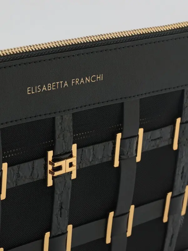 Elisabetta Franchi Mesh Nylon Clutch