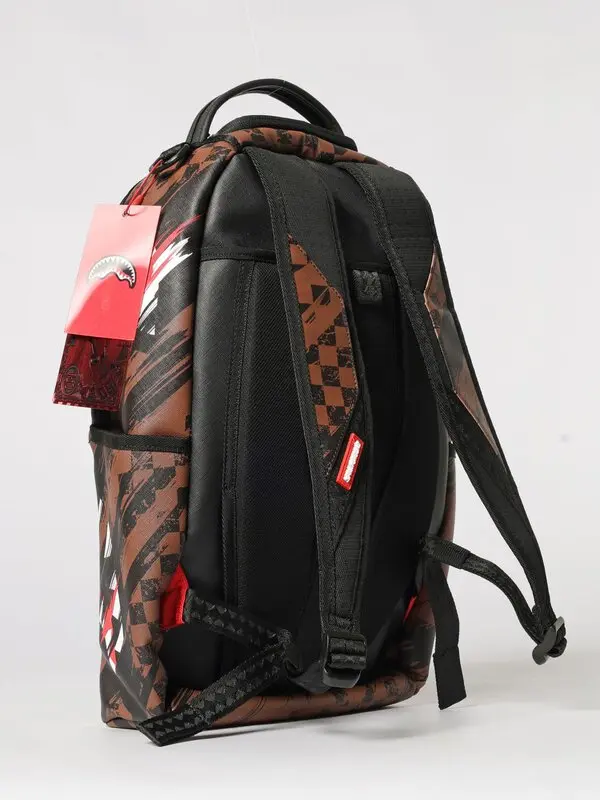 SPRAYGROUND Backpack In Saffiano Coated Cotton With Logo Print