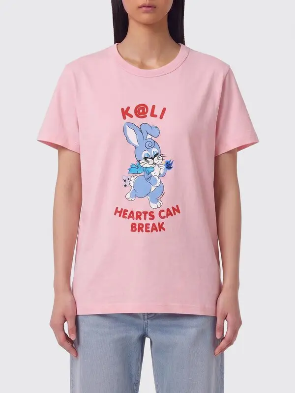 Kenzo Short-sleeved Cotton T-shirt With Contrast Logo Print