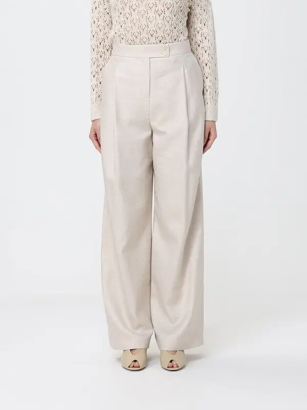 Eleventy Wide Leg Trousers In Virgin Wool Blend