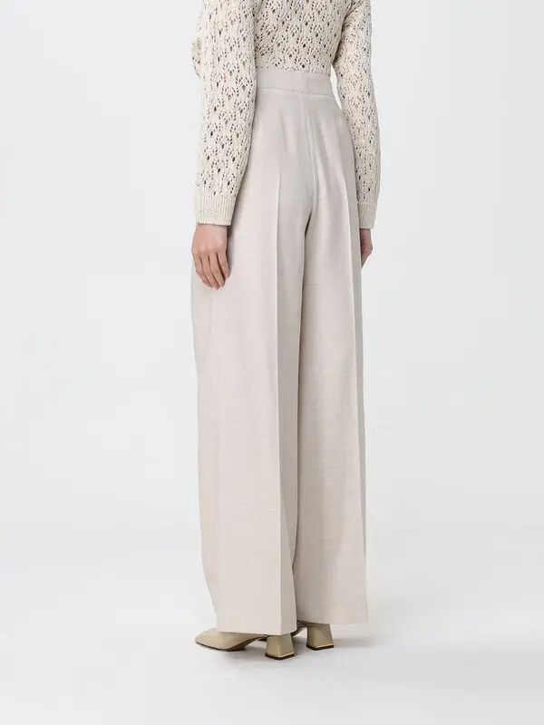 Eleventy Wide Leg Trousers In Virgin Wool Blend