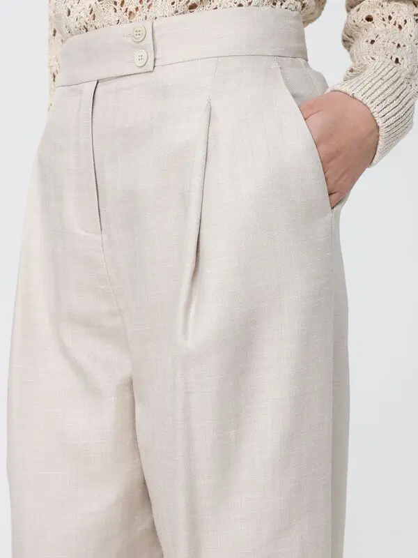Eleventy Wide Leg Trousers In Virgin Wool Blend