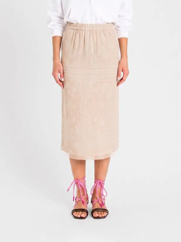 TWINSET Printed Viscose Skirt
