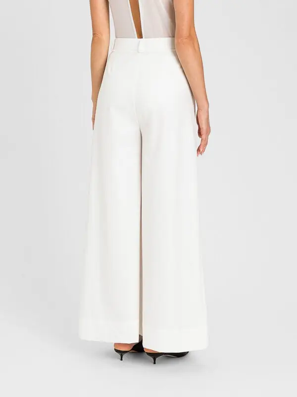 TWINSET Viscose Blend Wide Leg Trousers
