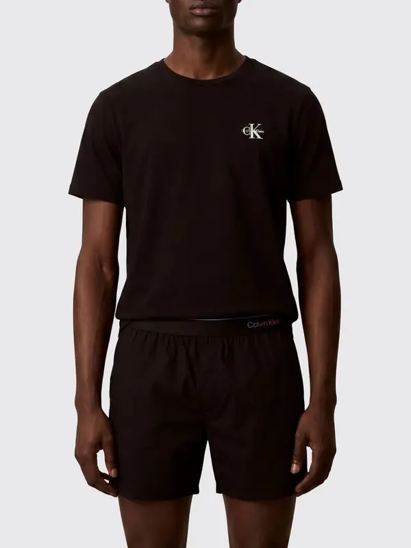 Calvin Klein Contrast Logo Crew Neck Cotton T-shirt