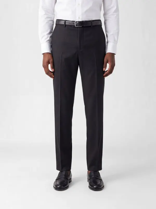 Tagliatore Wide Leg Tailored Trousers In Virgin Wool - Black