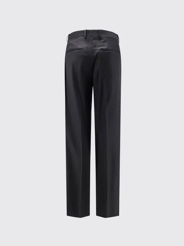 Tagliatore Wide Leg Tailored Trousers In Virgin Wool - Black