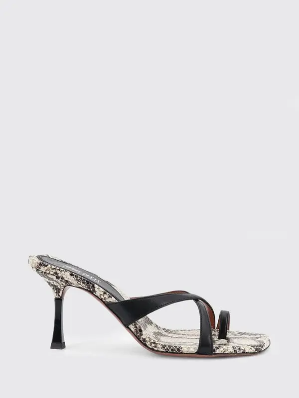 Paris Texas Lorena Python Print Leather Sandal