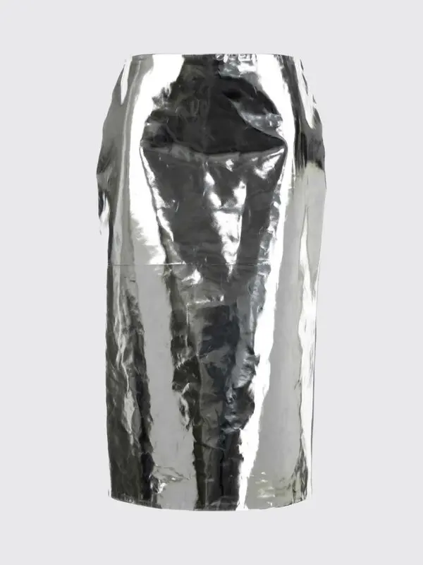 JIL SANDER High-waisted Midi Pencil Skirt In Laminated Leather