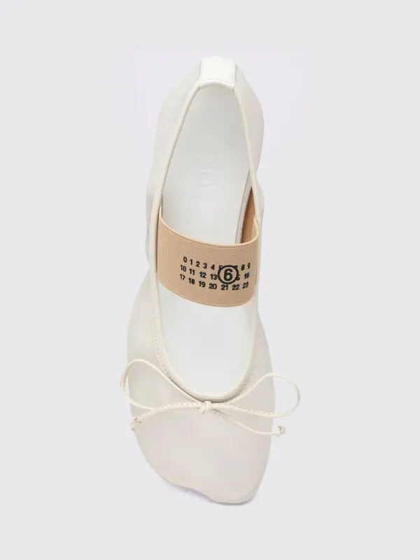 MAISON MARGIELA Asymmetric Toe Nylon Mary Jane Flats - Sand