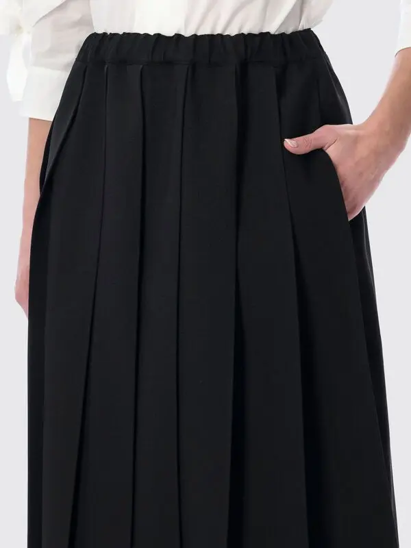 Comme Des Garçons Pleated Crêpe Midi Skirt