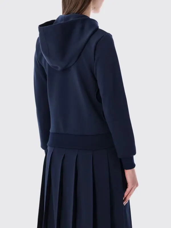 Comme Des Garçons Polyester Zip-up Hoodie With Side Pockets - Navy