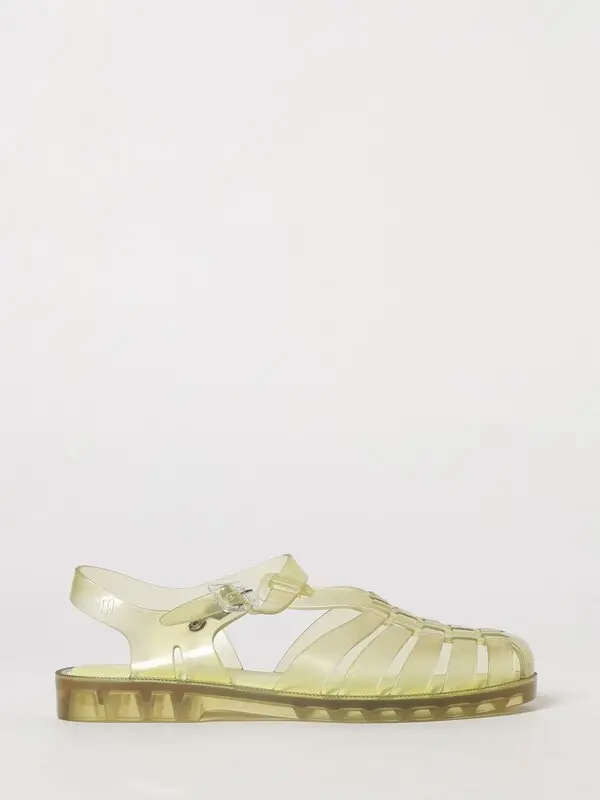 Melissa Possession Pvc Fisherman Sandals With Ankle Strap And Low Heel - Lime