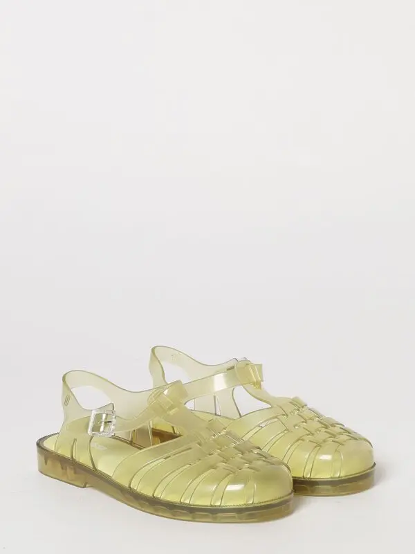 Melissa Possession Pvc Fisherman Sandals With Ankle Strap And Low Heel - Lime