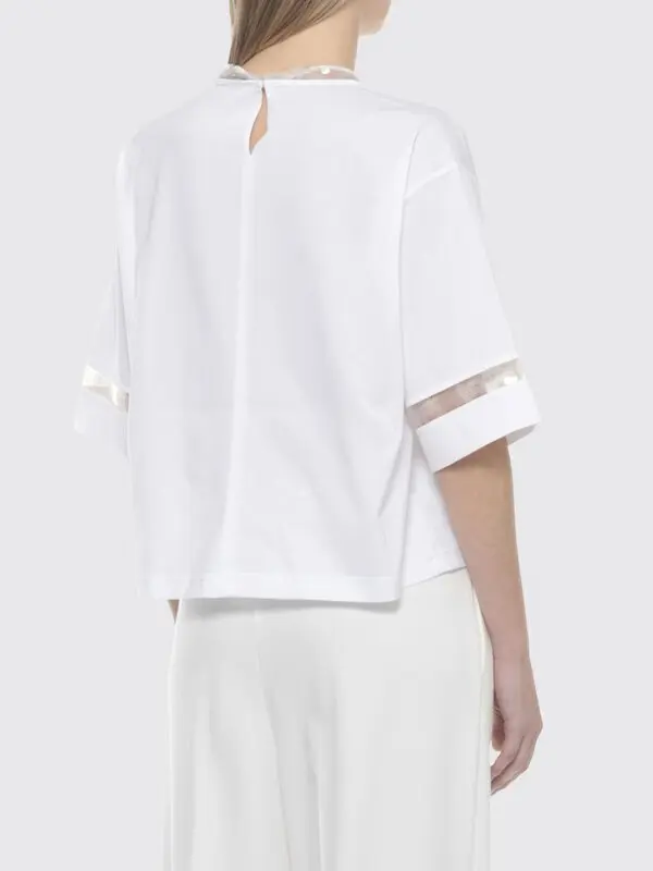 Fabiana Filippi Cotton T-shirt With Sequined Embellishment