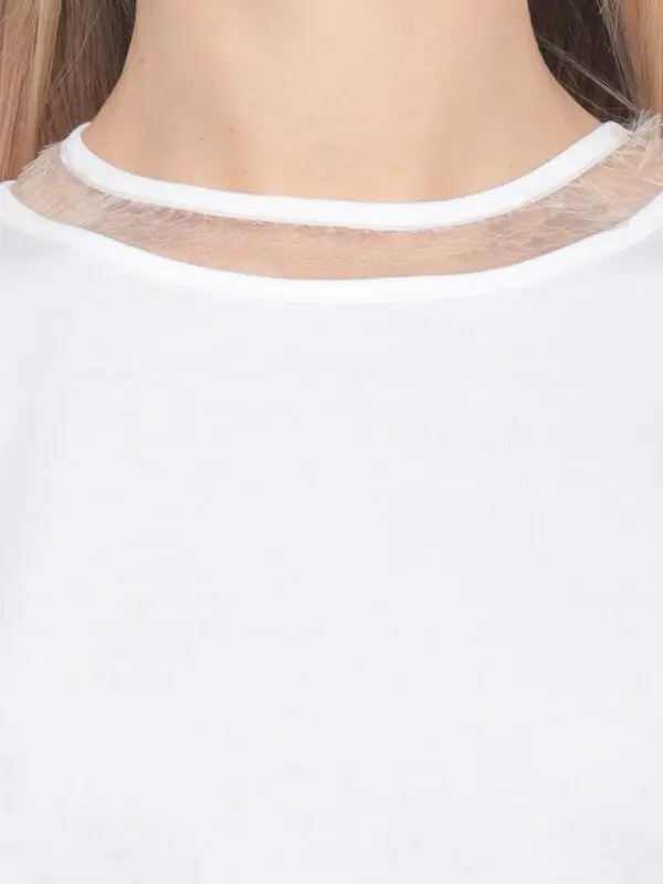 Fabiana Filippi Cotton T-shirt With Sequined Embellishment