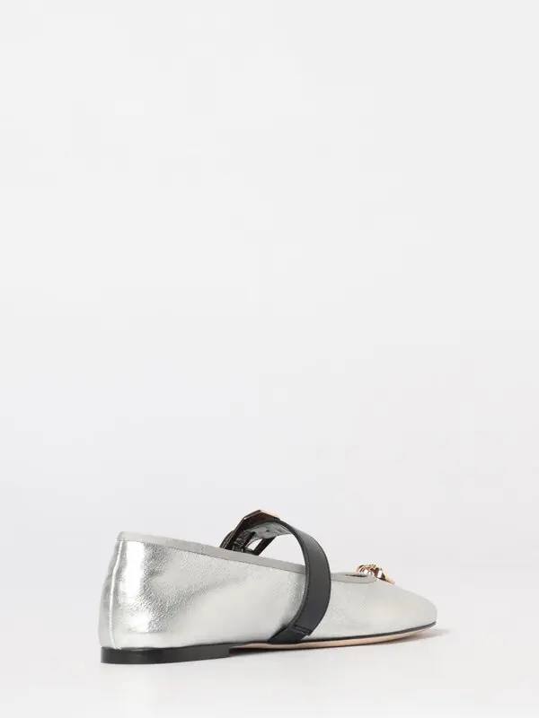 Versace Laminated Nappa Ballerina Flats