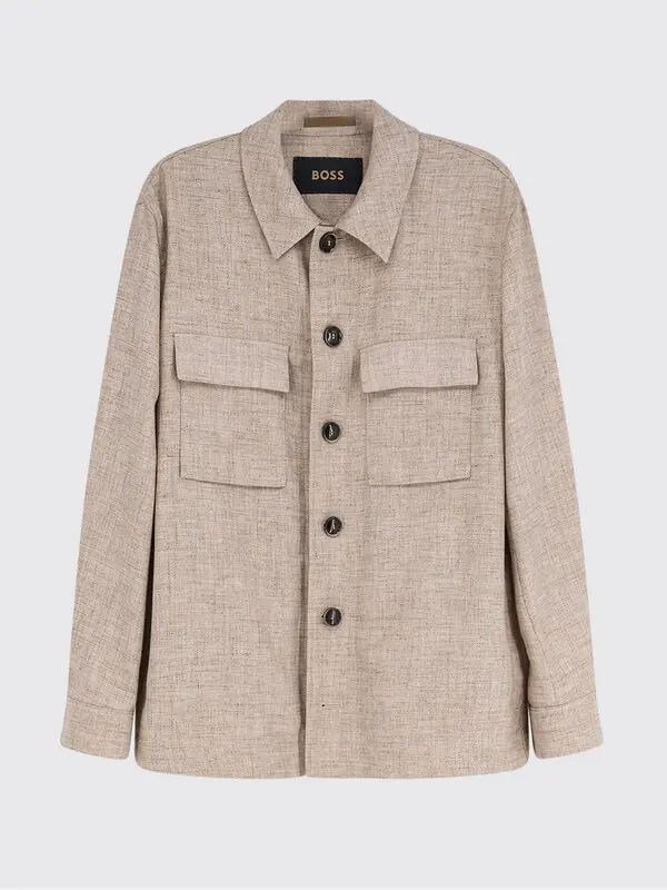 BOSS Virgin Wool Blend Overshirt