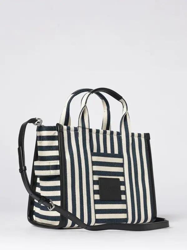Marc Jacobs The Medium Tote Bag In Striped Cotton