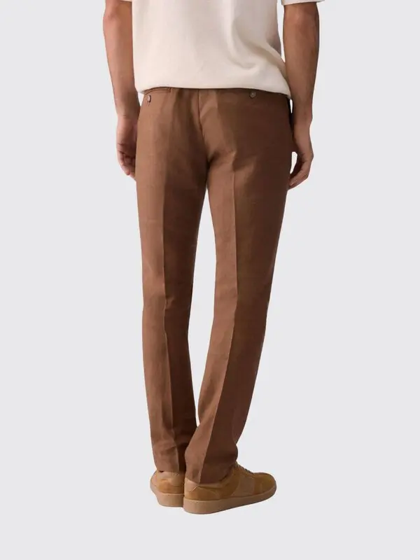 Liu Jo Tailored Linen Trousers With Off-centre Closure And Slash Pockets