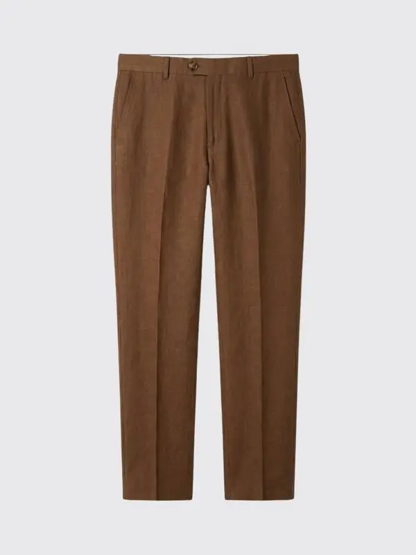 Liu Jo Tailored Linen Trousers With Off-centre Closure And Slash Pockets