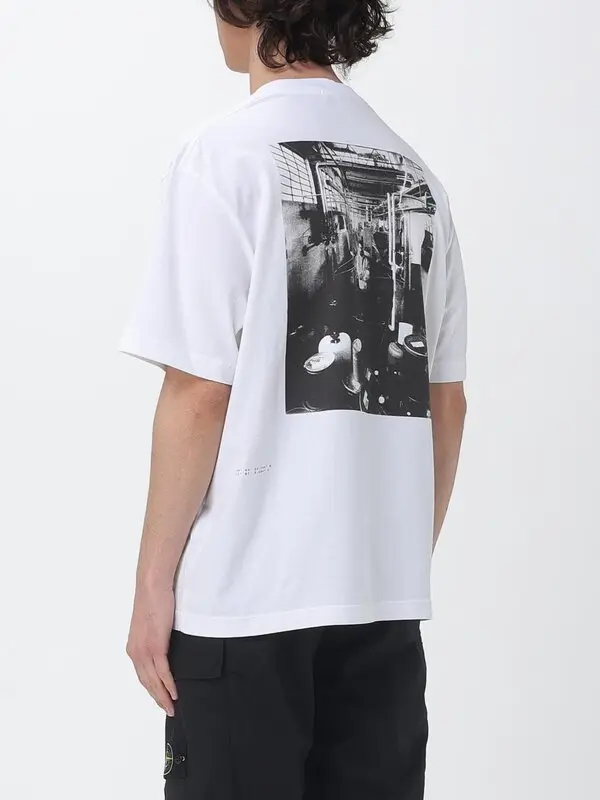 Stone Island Cotton Crew Neck T-shirt With Print