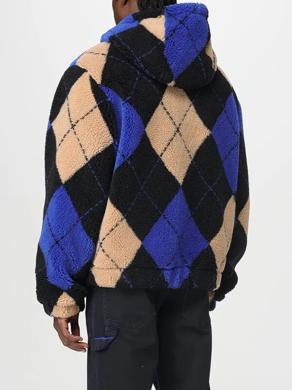 Versace Argyle Fleece Zip-up Jacket