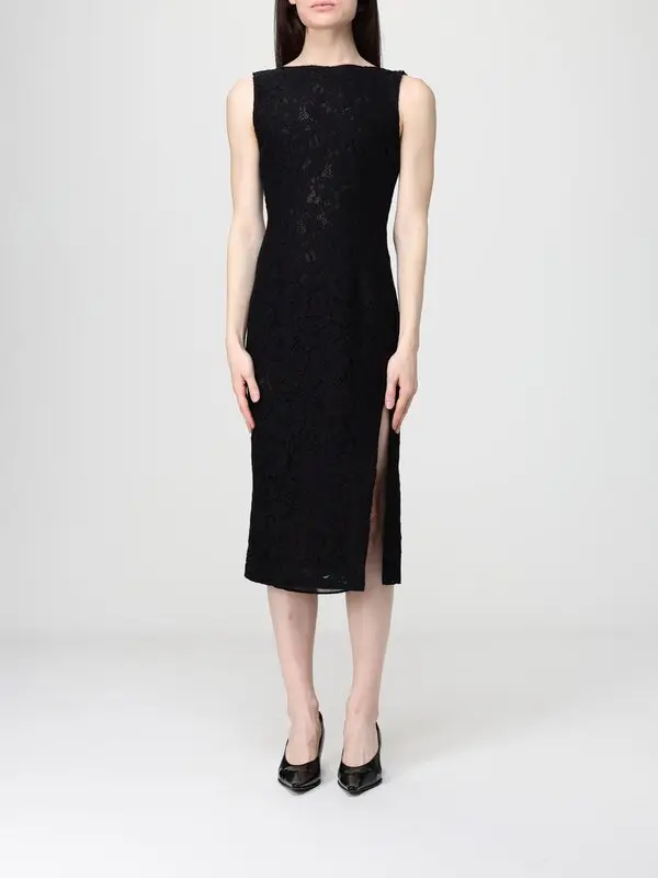 Pinko Drupa Midi Lace Dress - Black
