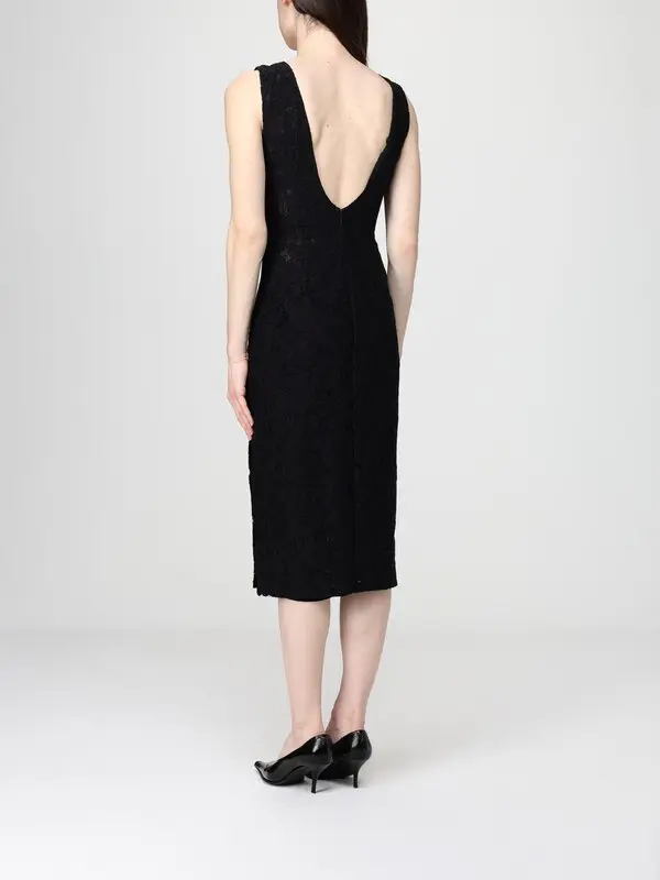 Pinko Drupa Midi Lace Dress - Black