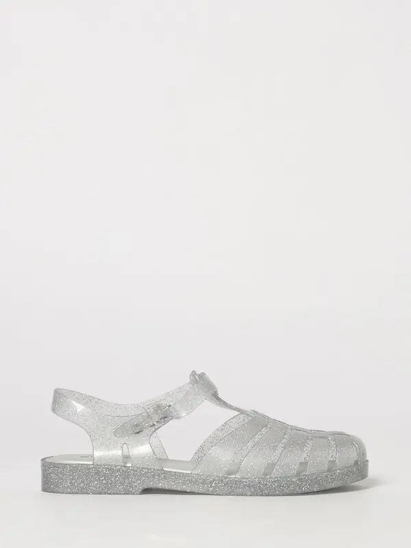 Melissa Glitter Pvc Fisherman Sandals With Low Heel - Silver