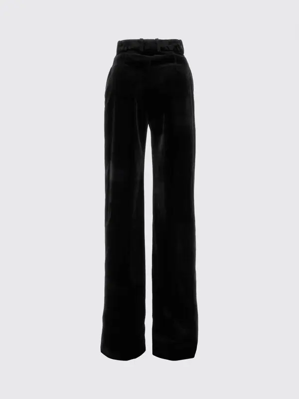 Ermanno Scervino High-waisted Velvet Trousers With Belt Loops