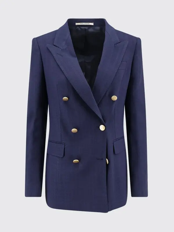Tagliatore Double-breasted Viscose Blend Blazer - Blue
