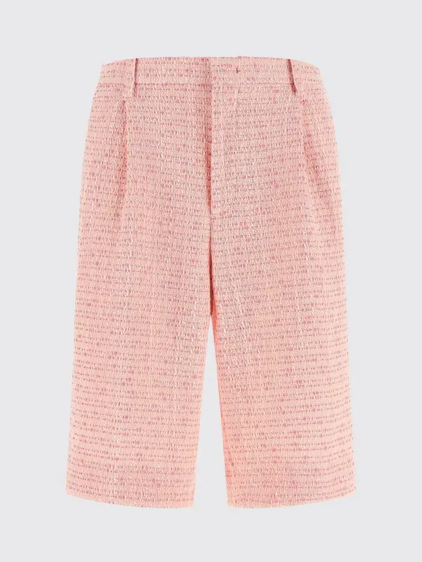 Tagliatore High-waisted Tweed Tailored Bermuda Shorts - Pink