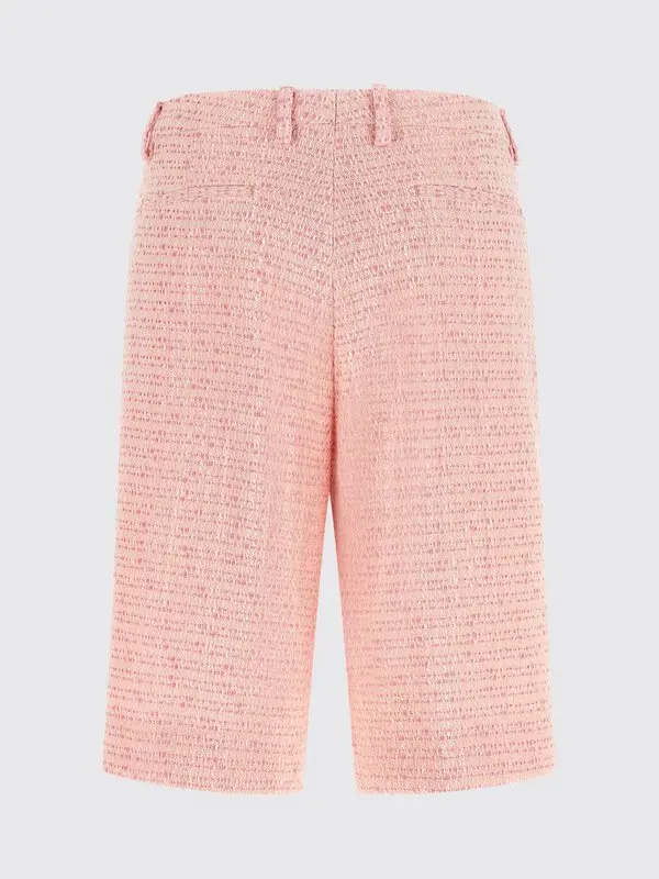 Tagliatore High-waisted Tweed Tailored Bermuda Shorts - Pink
