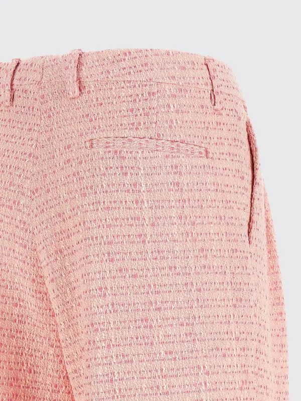 Tagliatore High-waisted Tweed Tailored Bermuda Shorts - Pink
