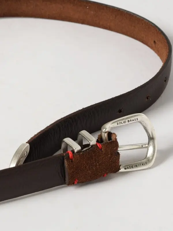 Eleventy Adjustable Suede Cowhide Leather Belt