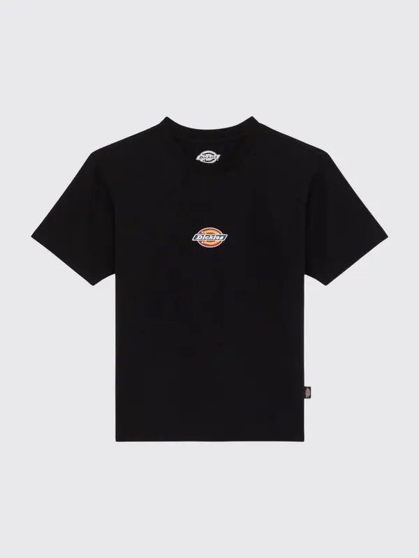 Dickies Cropped Cotton T-shirt With Printed Logo - Black