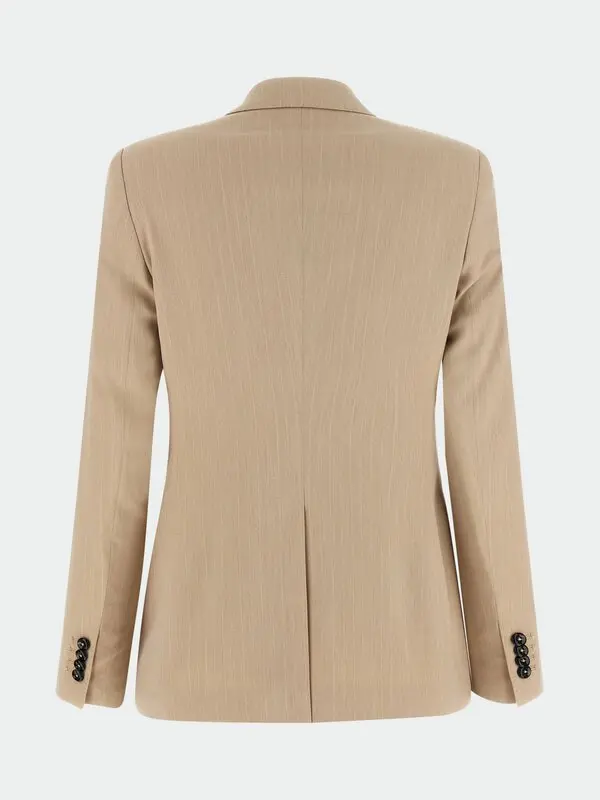 Tagliatore Double-breasted Viscose Blend Blazer With Peak Lapels