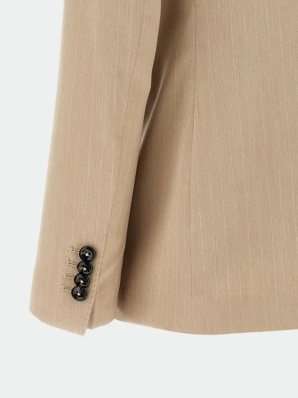 Tagliatore Double-breasted Viscose Blend Blazer With Peak Lapels